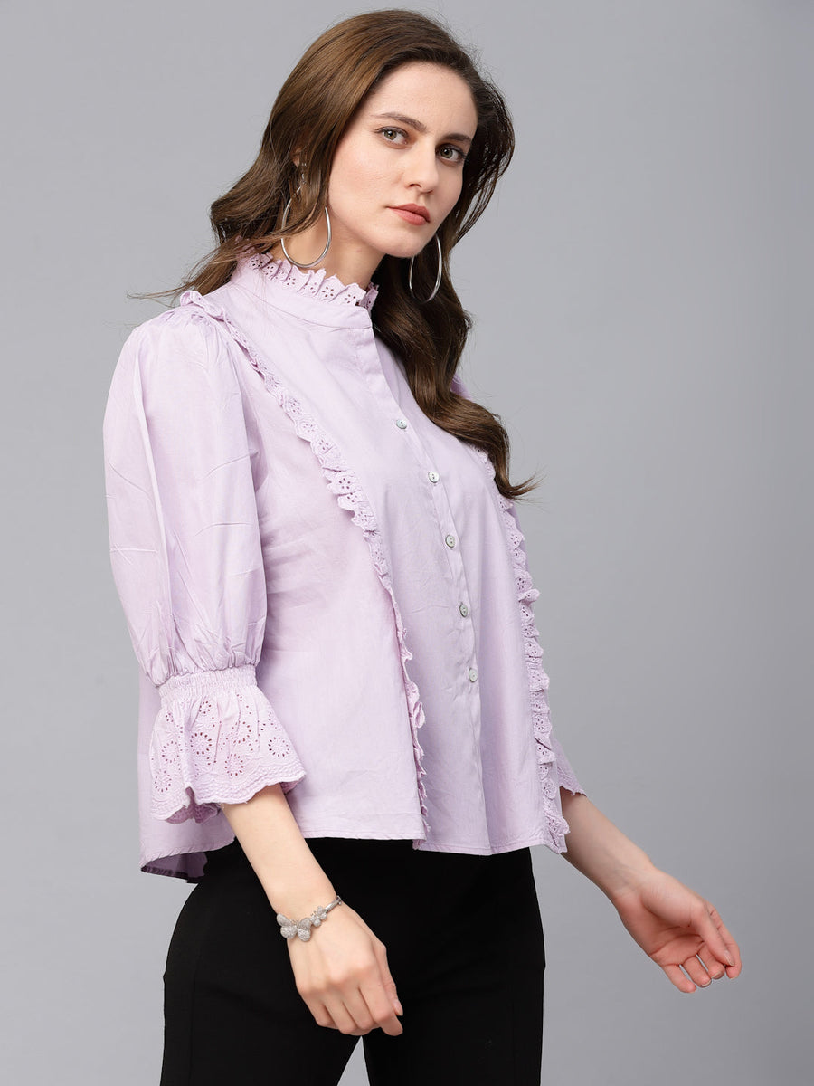 Gipsy Lilac Cotton Blouse